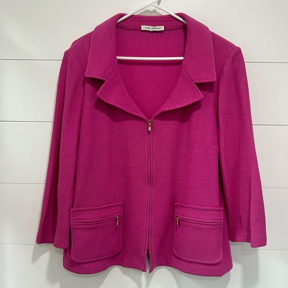 St. John | Jackets & Coats | Rare St John Vintage Raspberry Pink Blazer ...
